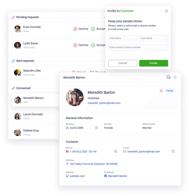 Personal manager in your pocket - Hubmee