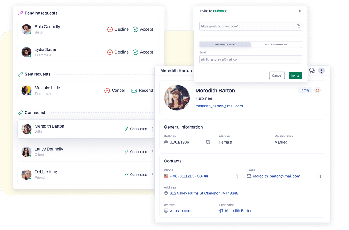 Personal manager in your pocket - Hubmee